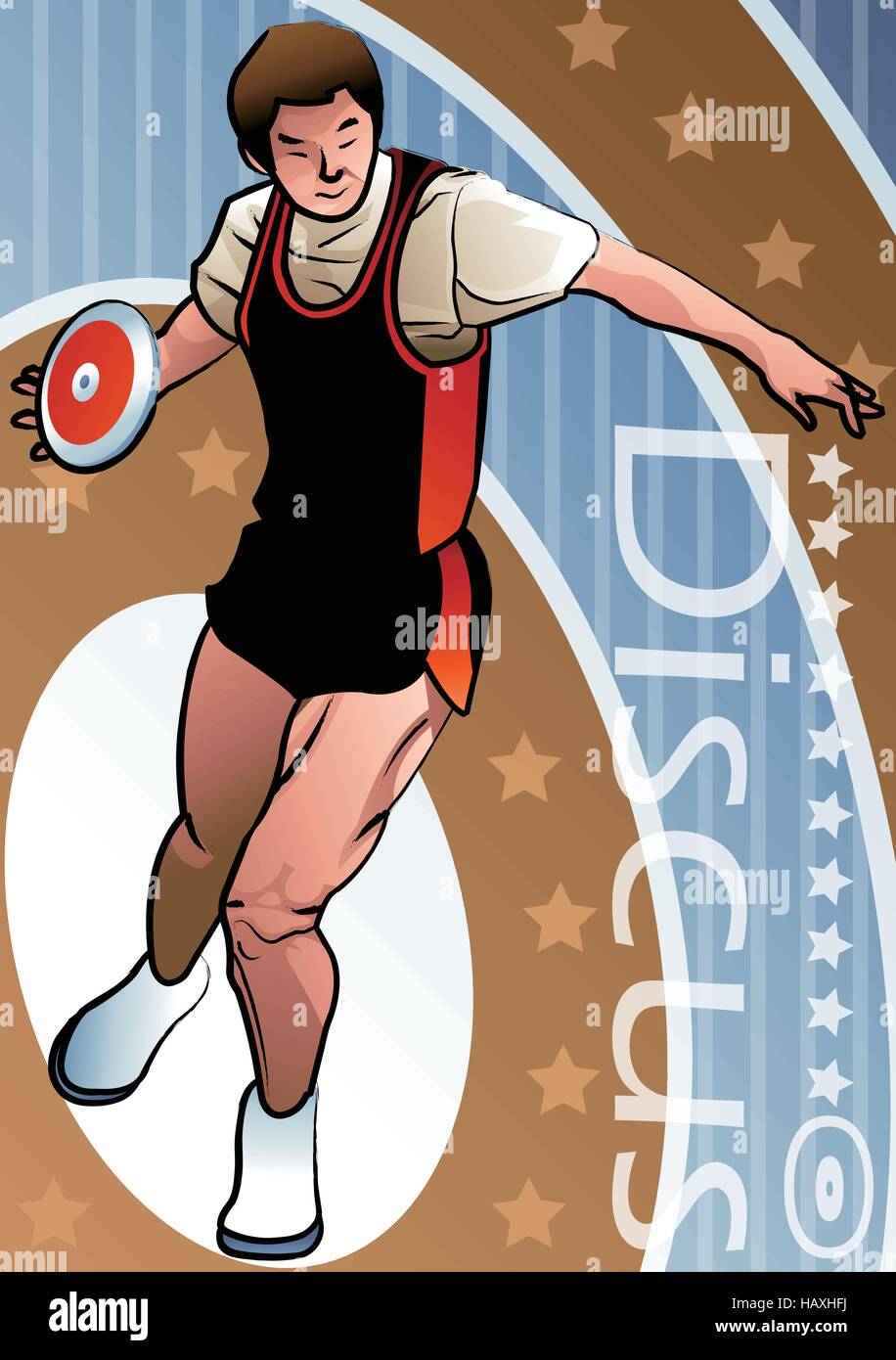Discus sport design hi-res stock photography and images - Alamy