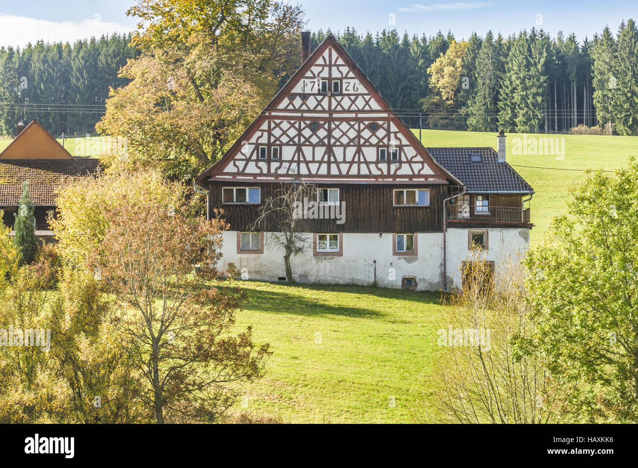 half timbered black forest farm house Stock Photo - Alamy