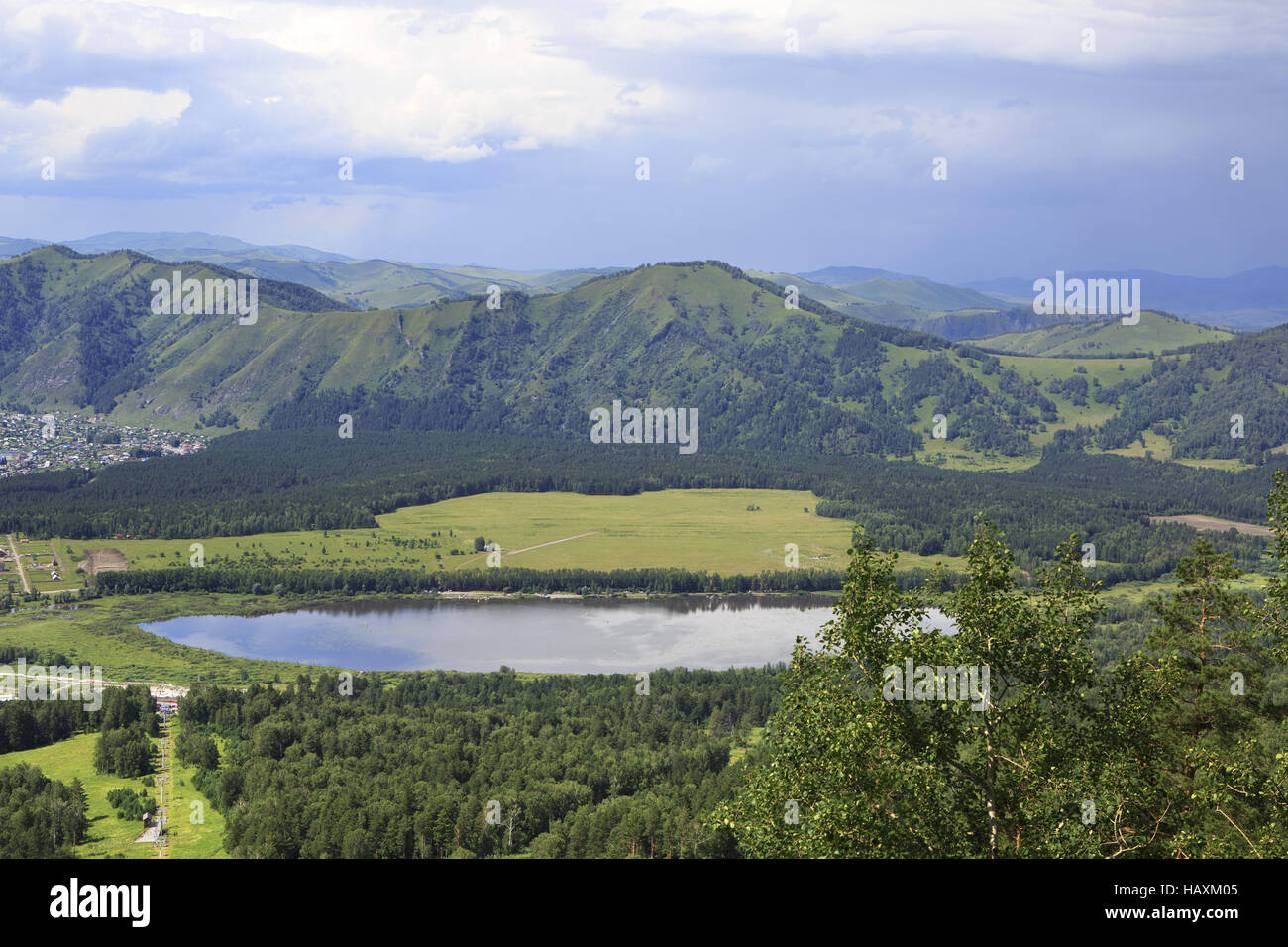 Beautiful summer landscape. Manzherok lake in Altai Stock Photo - Alamy