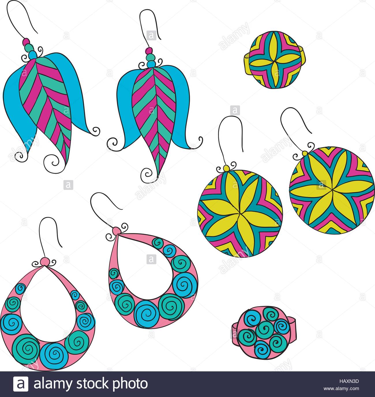 Earrings Vector Vectors High Resolution Stock Photography and Images ...