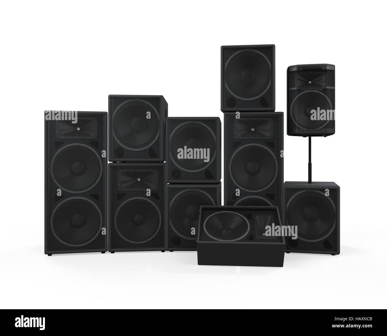 Sound system speaker stack hi-res stock photography and images - Alamy