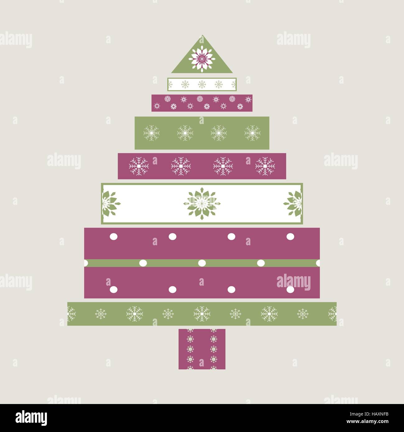 Pink christmas tree decorations Stock Vector Images - Alamy