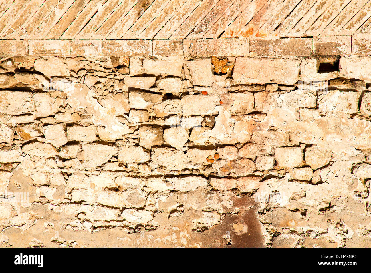 texture wall in africa morocco the old brick construction concrete ...