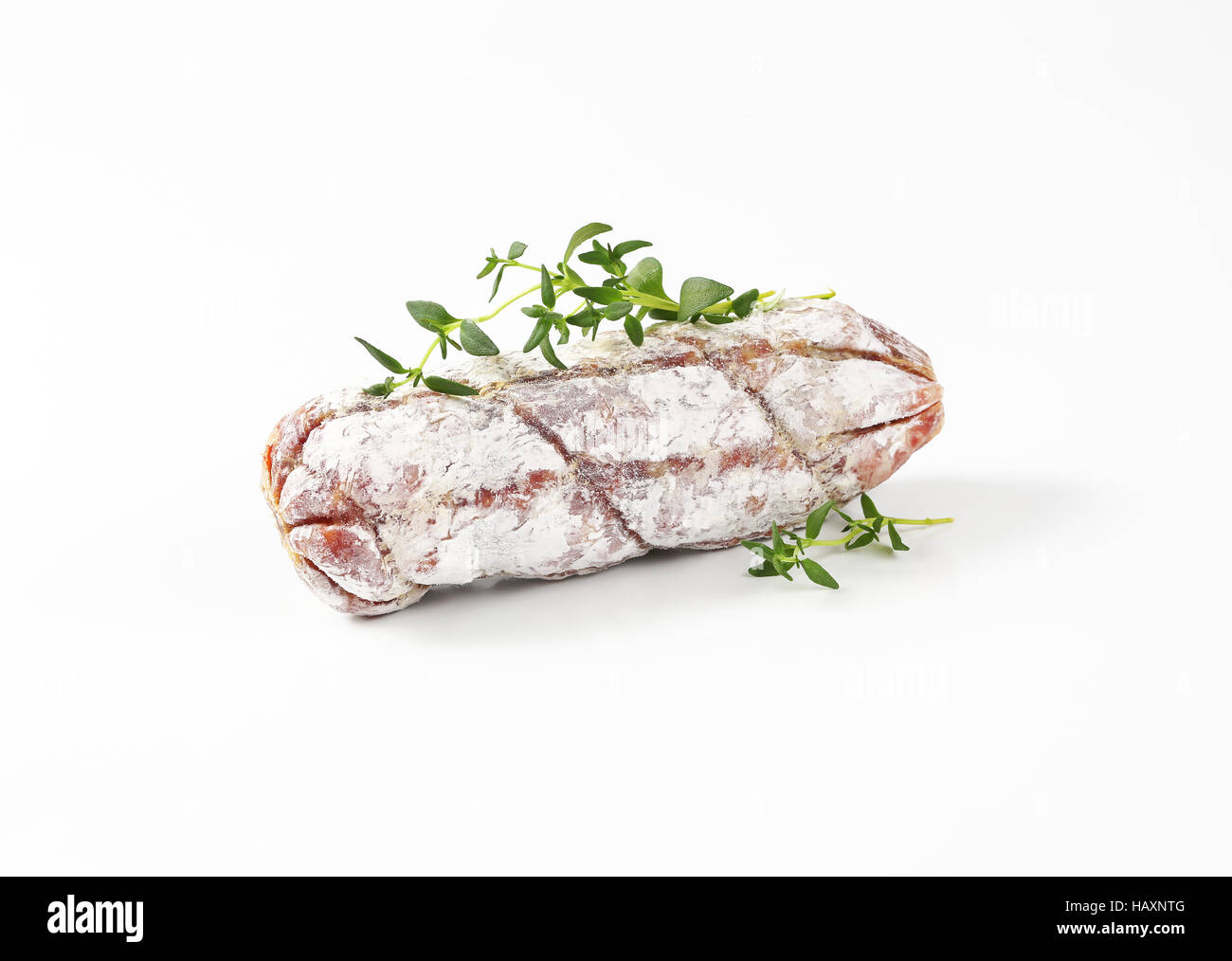 Short French dry cured sausage Stock Photo - Alamy