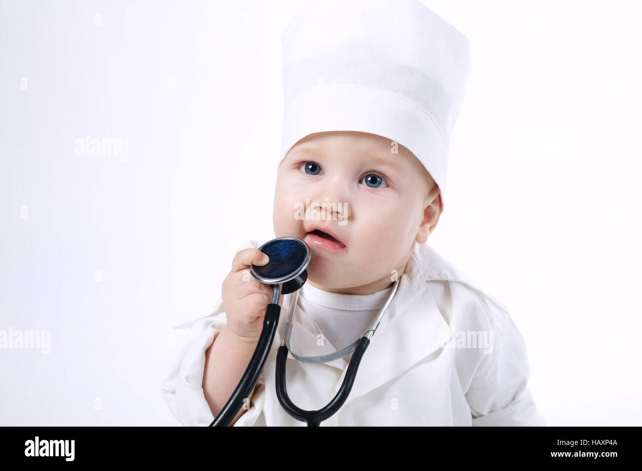 cute little boy playing doctor Stock Photo - Alamy
