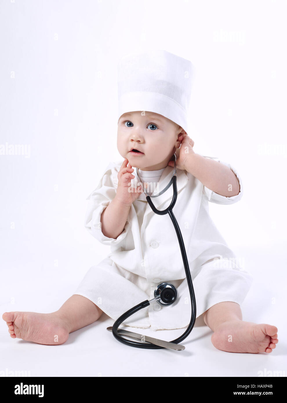 cute little boy playing doctor Stock Photo - Alamy