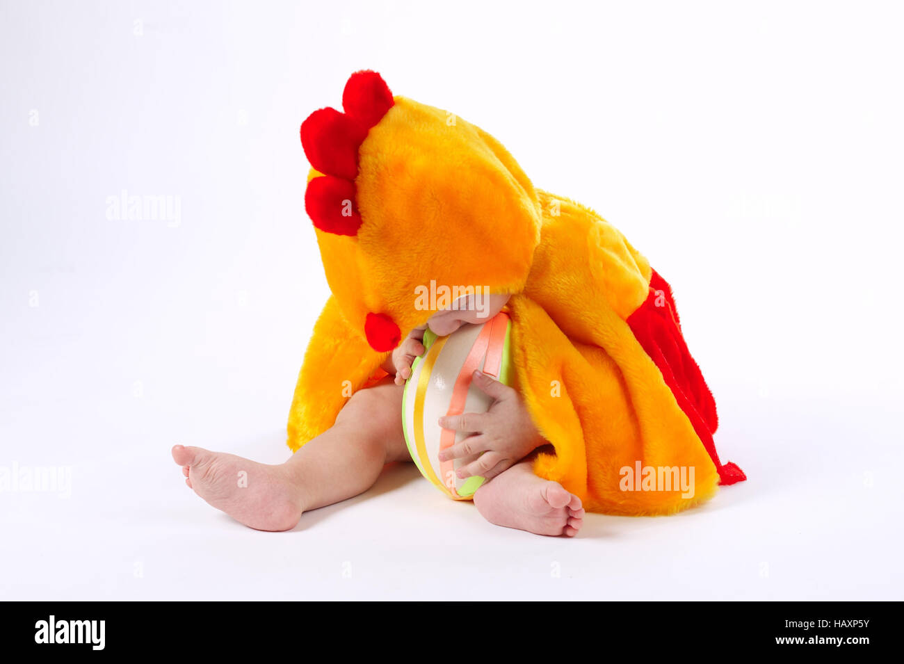 little funny boy in chicken costume Stock Photo - Alamy