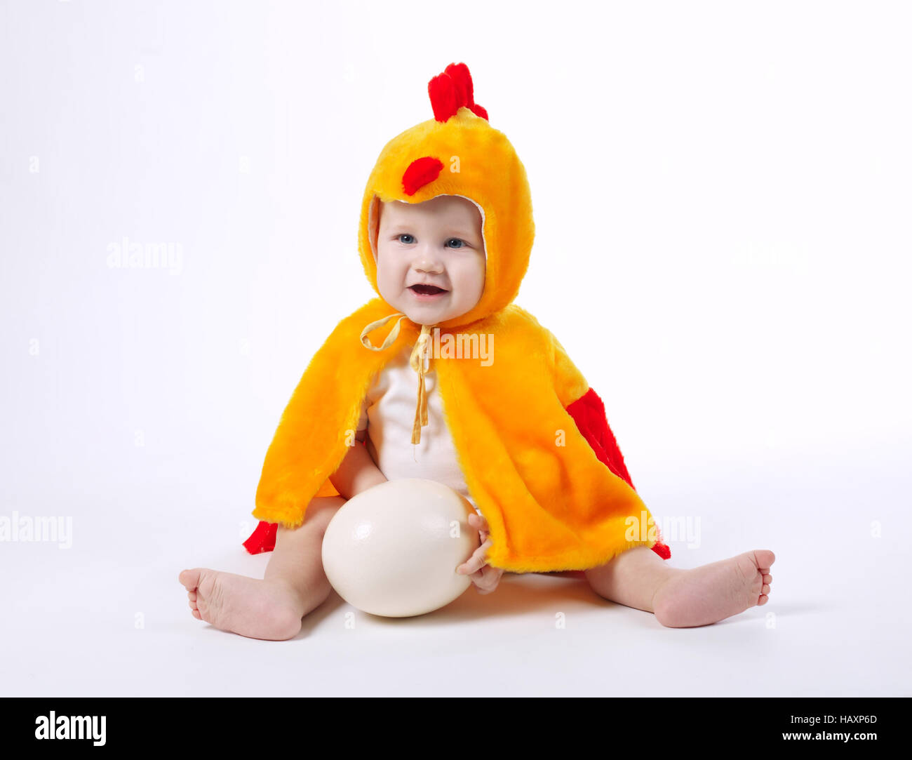 little funny boy in chicken costume Stock Photo - Alamy