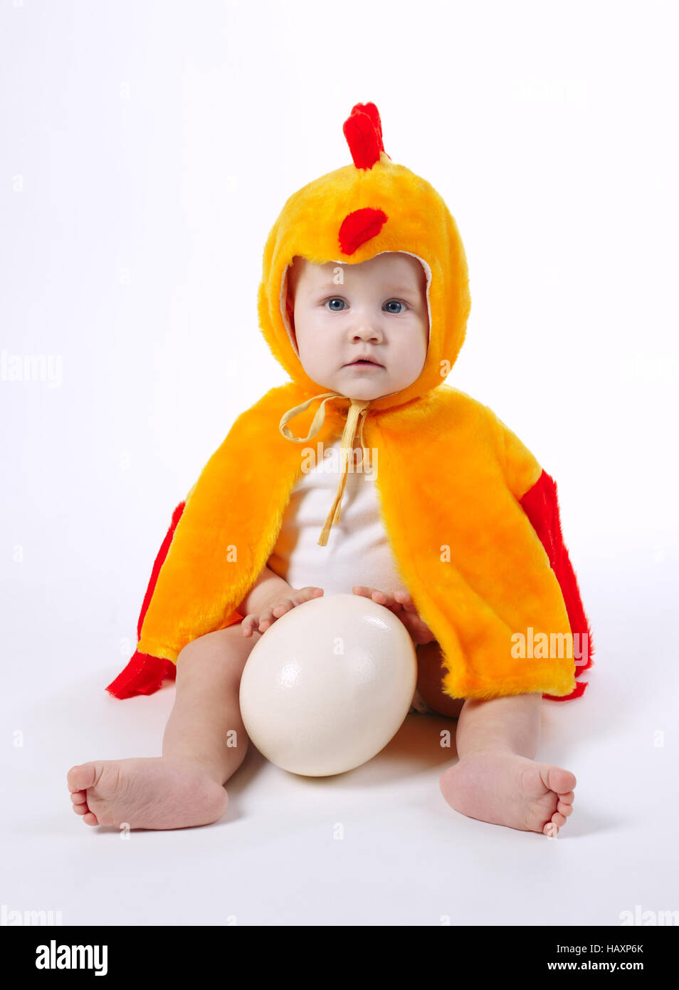 little funny boy in chicken costume Stock Photo - Alamy