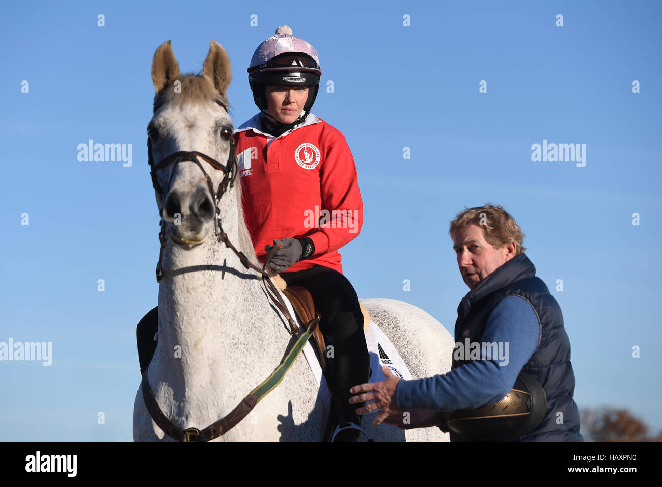 Victoria Pendleton during a lesson in showjumping with Olympic gold ...