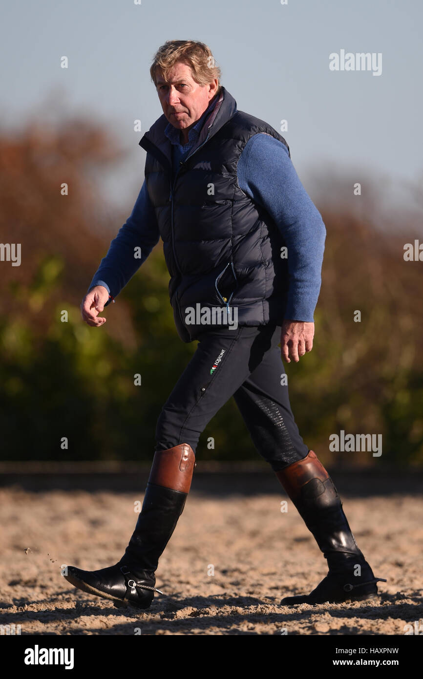 Olympic gold medallist Nick Skelton during a lesson in showjumping with ...