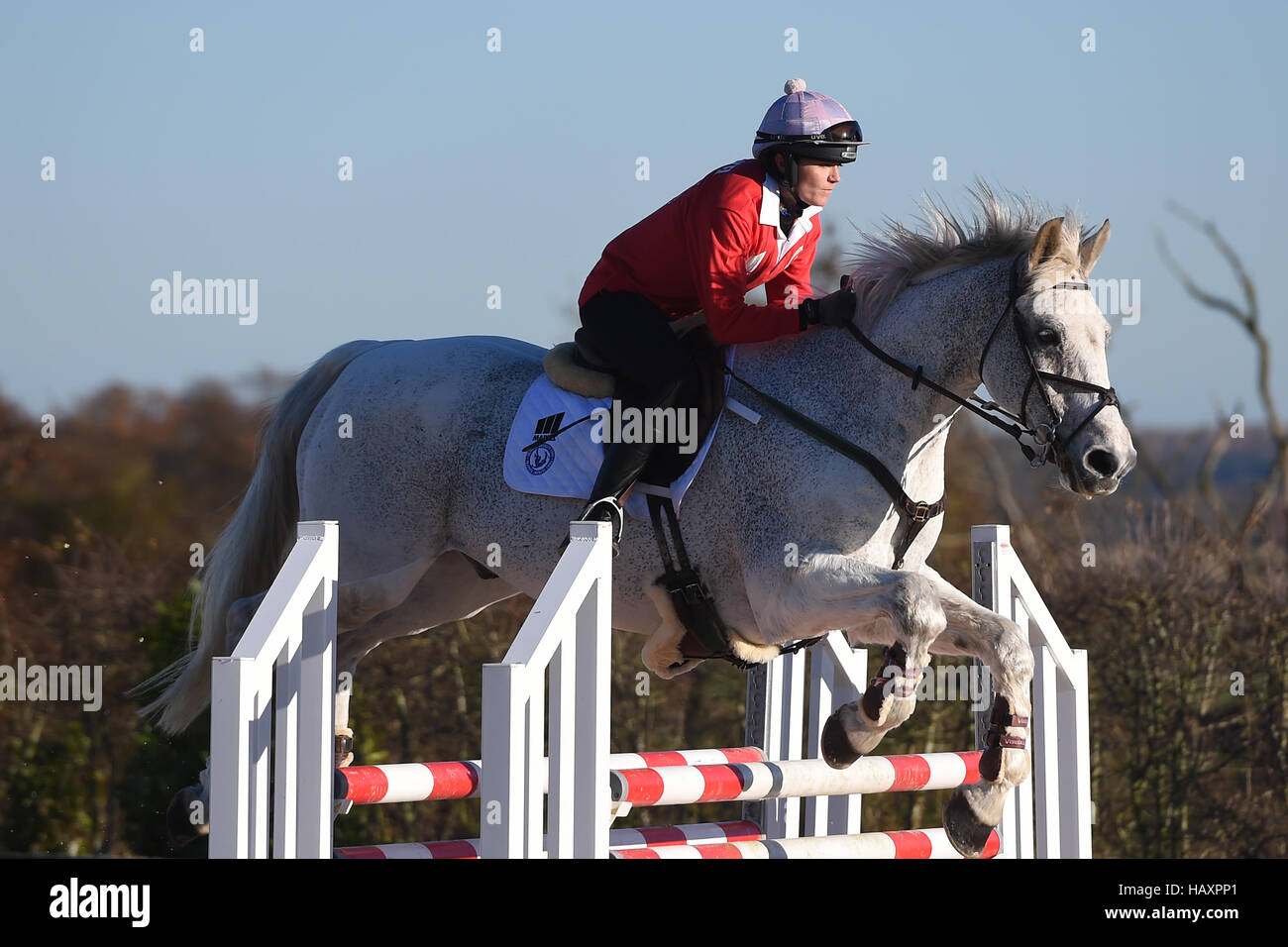 Victoria Pendleton during a lesson in showjumping with Olympic gold ...