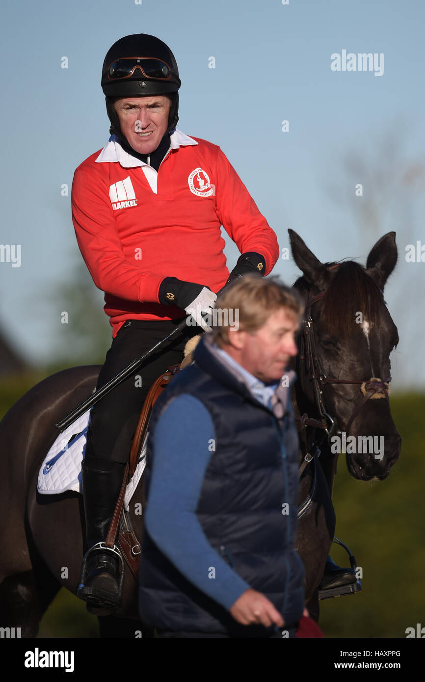 AP McCoy during a lesson in showjumping with Olympic gold medallist ...