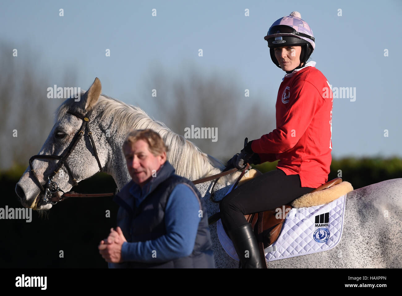 Victoria Pendleton during a lesson in showjumping with Olympic gold ...