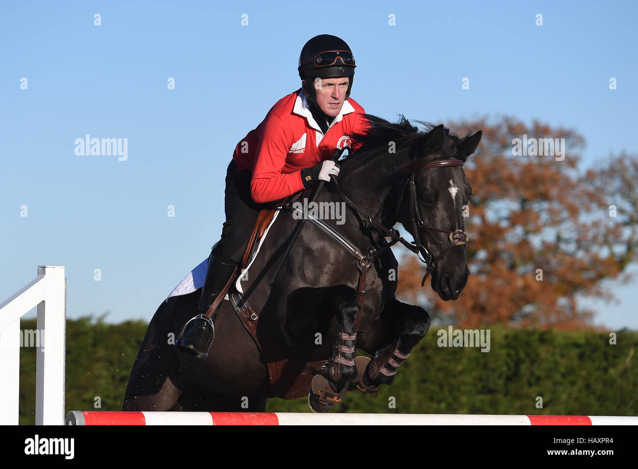 AP McCoy during a lesson in showjumping with Olympic gold medallist ...