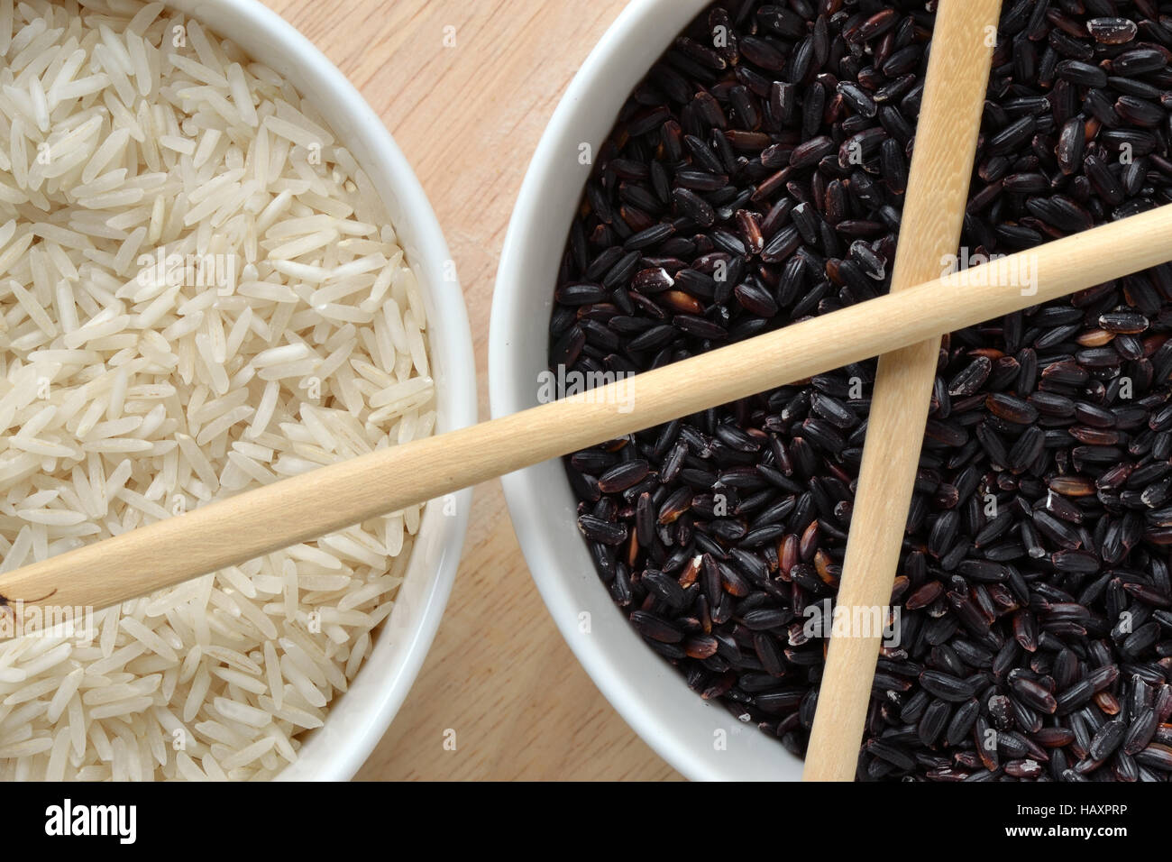 White and black rice Stock Photo - Alamy