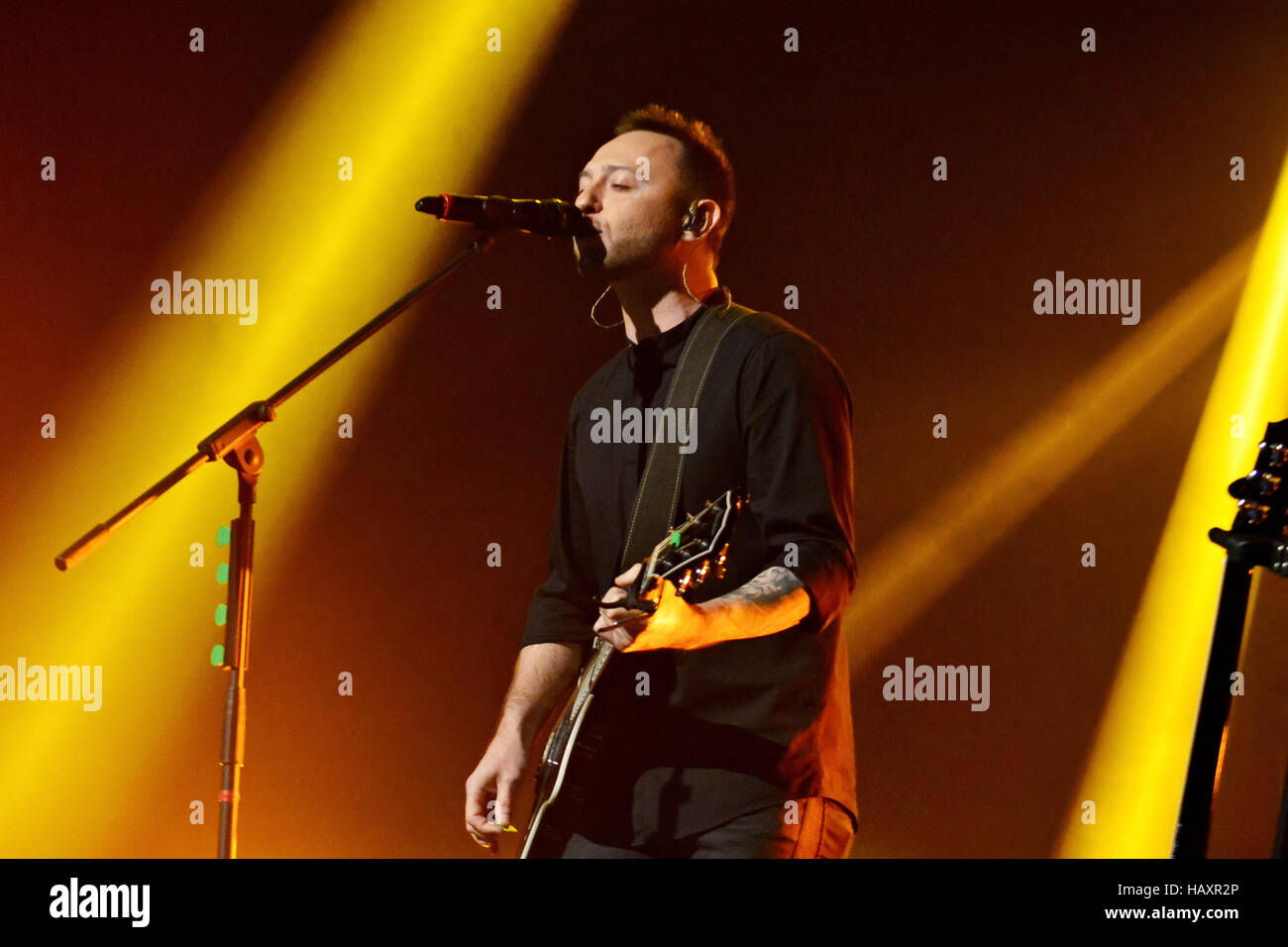 Kyiv, Ukraine. 2nd Dec, 2016. Roman Bilyk, soloist of the russian rock ...