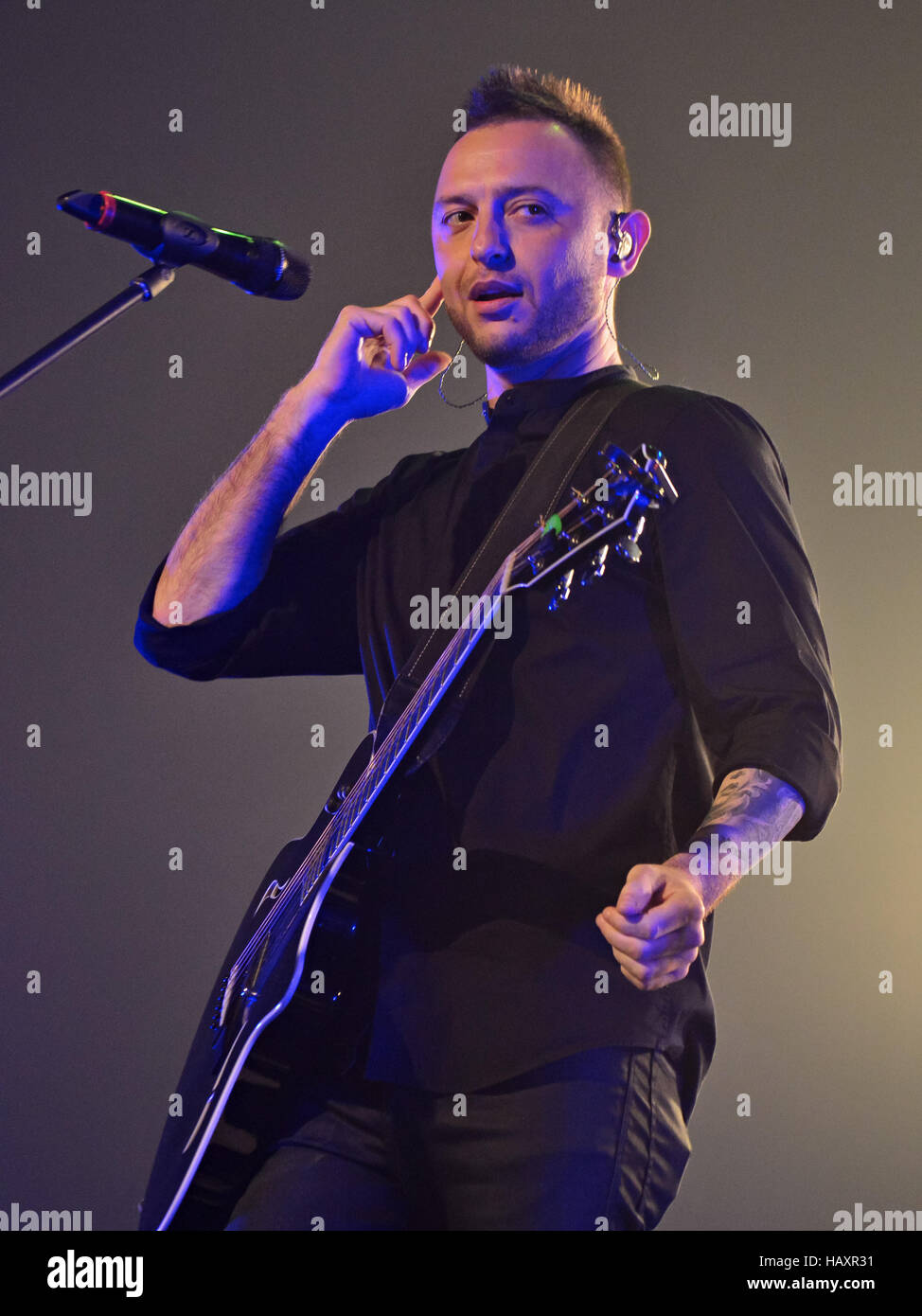 Kyiv, Ukraine. 2nd Dec, 2016. Roman Bilyk, soloist of the russian rock ...