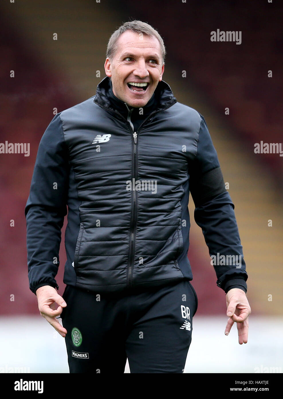 Celtic manager Brendan Rodgers celebrates his side's victory after the ...