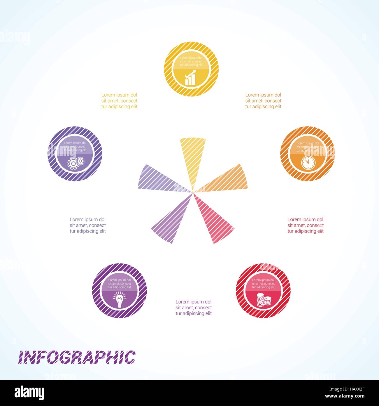 Template infographic 5 Stock Vector Images - Alamy