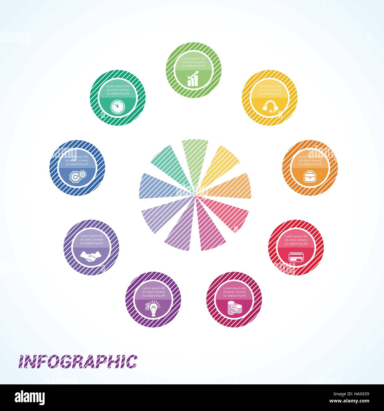 9 step infographic Stock Vector Images - Alamy