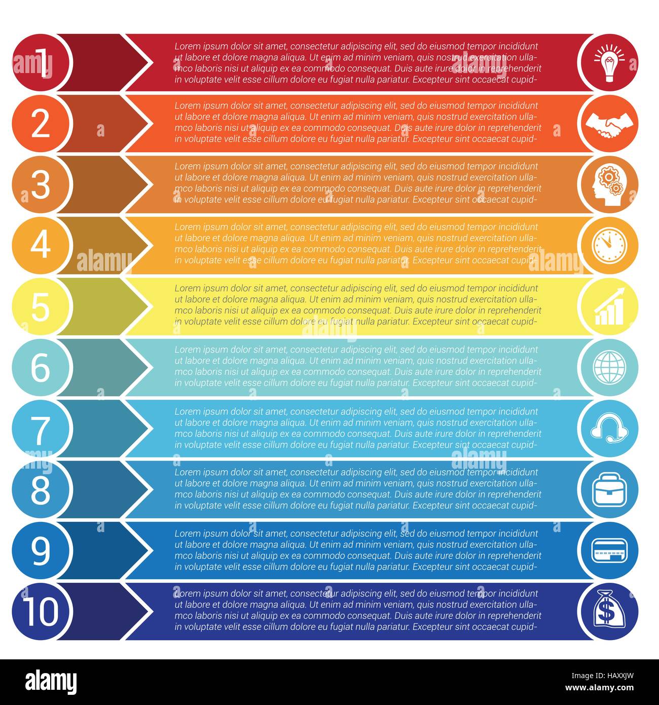 10 step flow chart hi-res stock photography and images - Alamy
