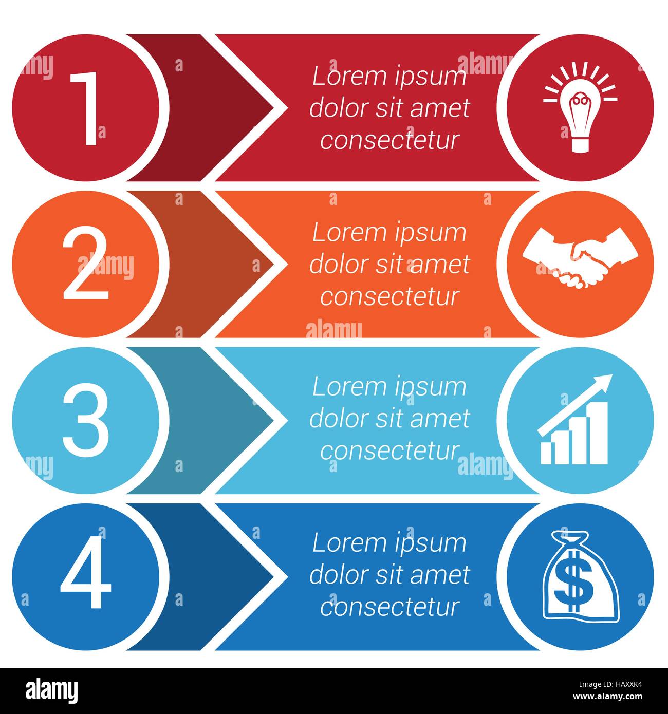 Areachart presentation or templates for 4 positions infographics hi-res ...