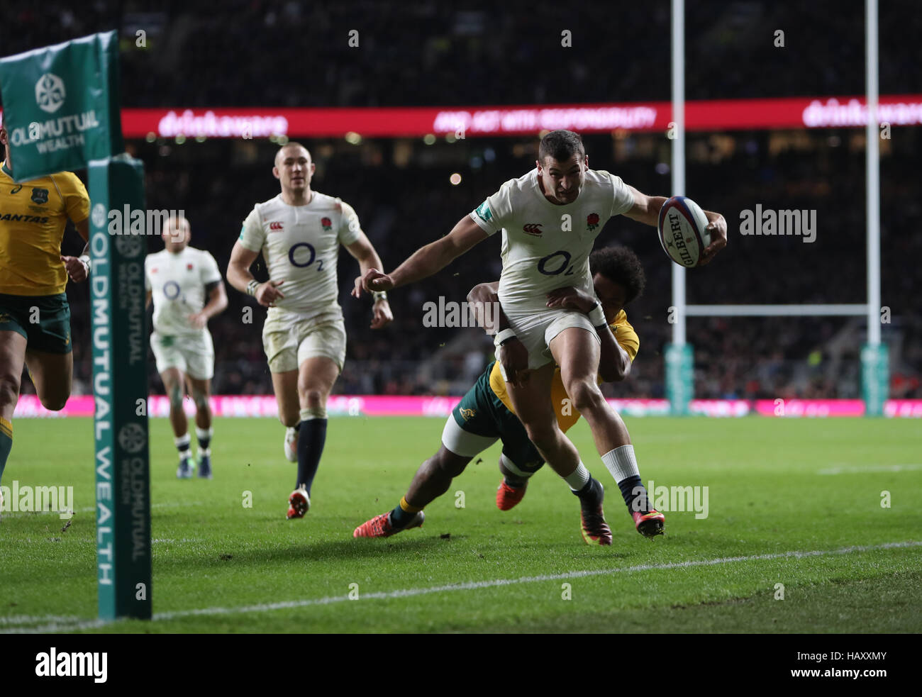 England's Jonny May during the Autumn International match at Twickenham ...