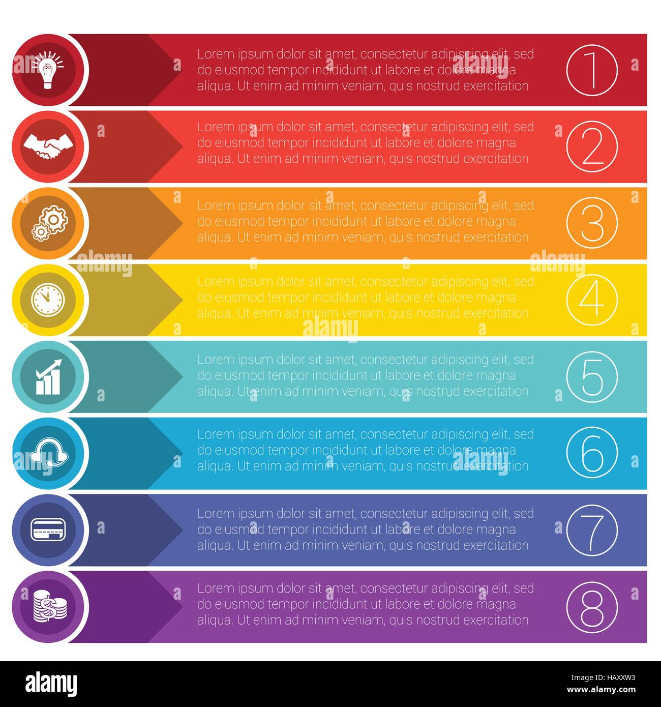 Templates infographics from arrows of circles and strips business ...
