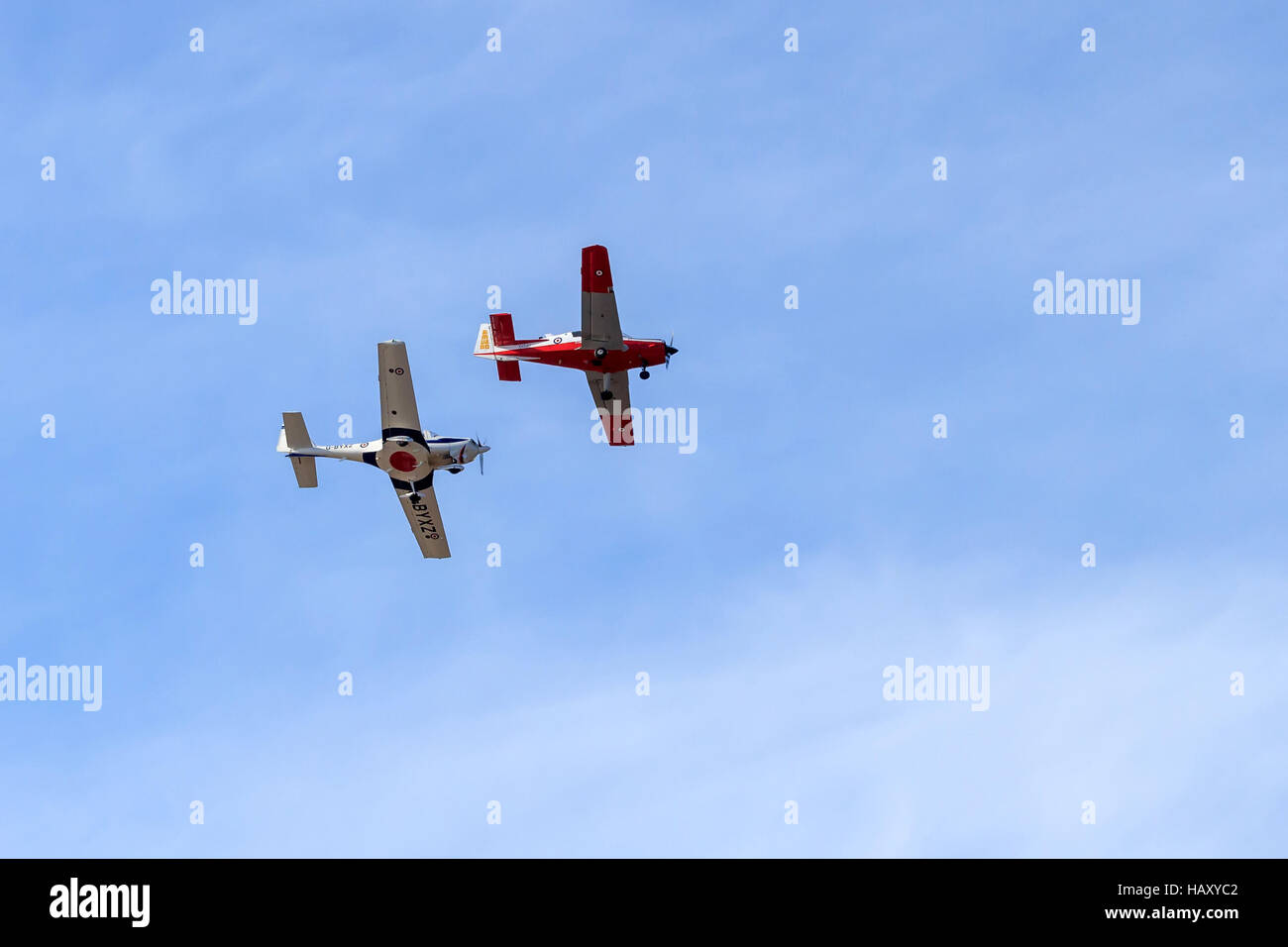 The RAF Scottish Aviation Bulldog T.1 and GROB G115 Tutor aircraft ...