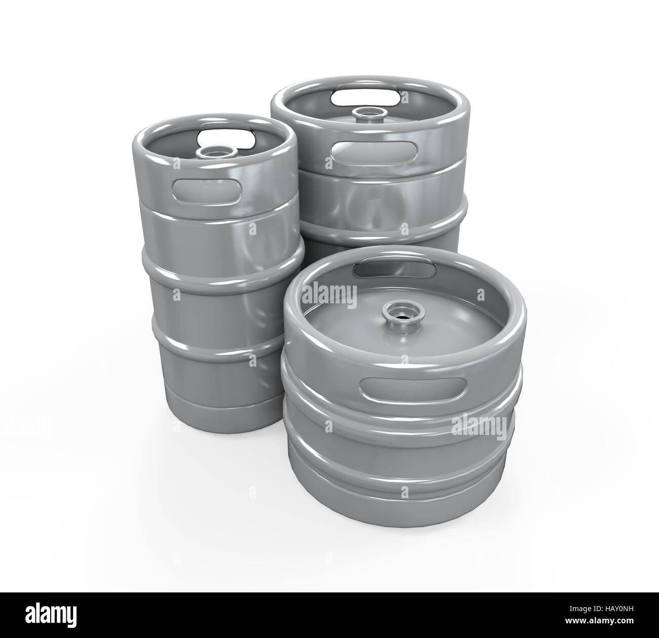 Metal Beer Kegs Stock Photo - Alamy