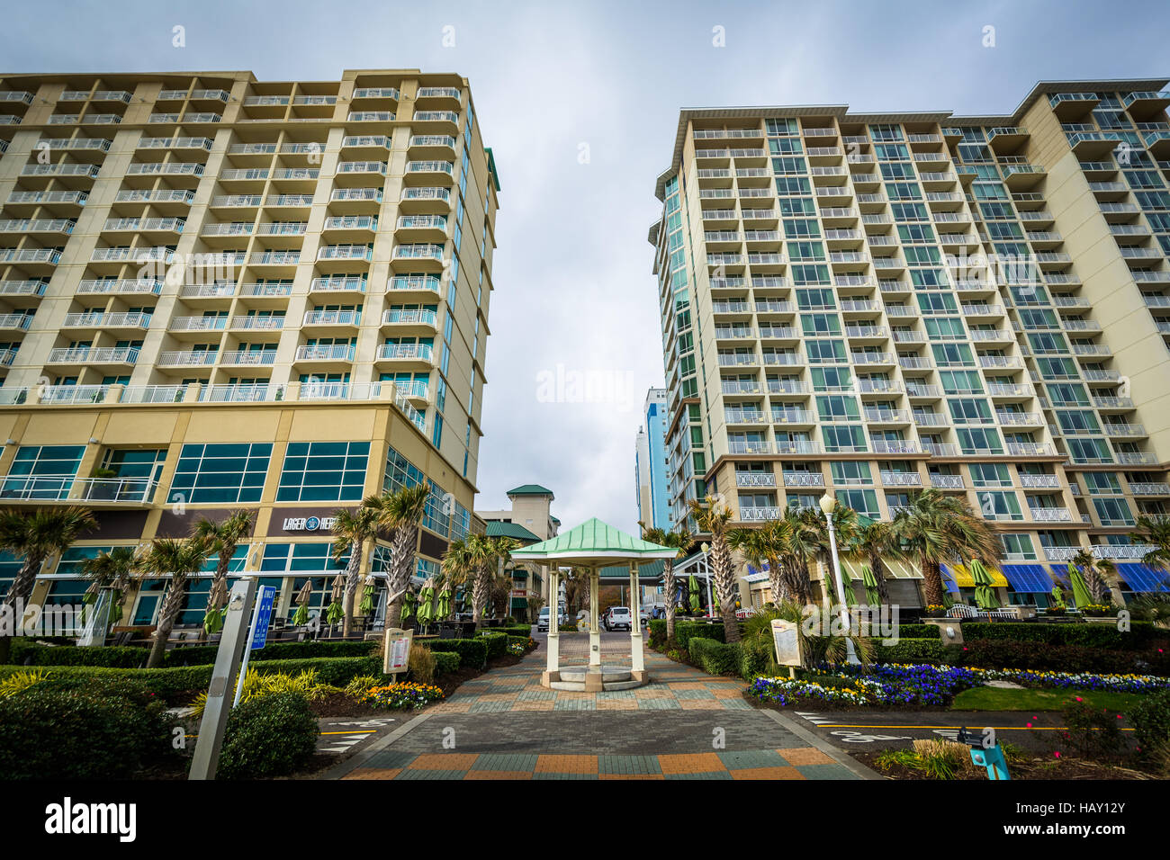 Highrise hotels on the oceanfront, in Virginia Beach, Virginia Stock ...