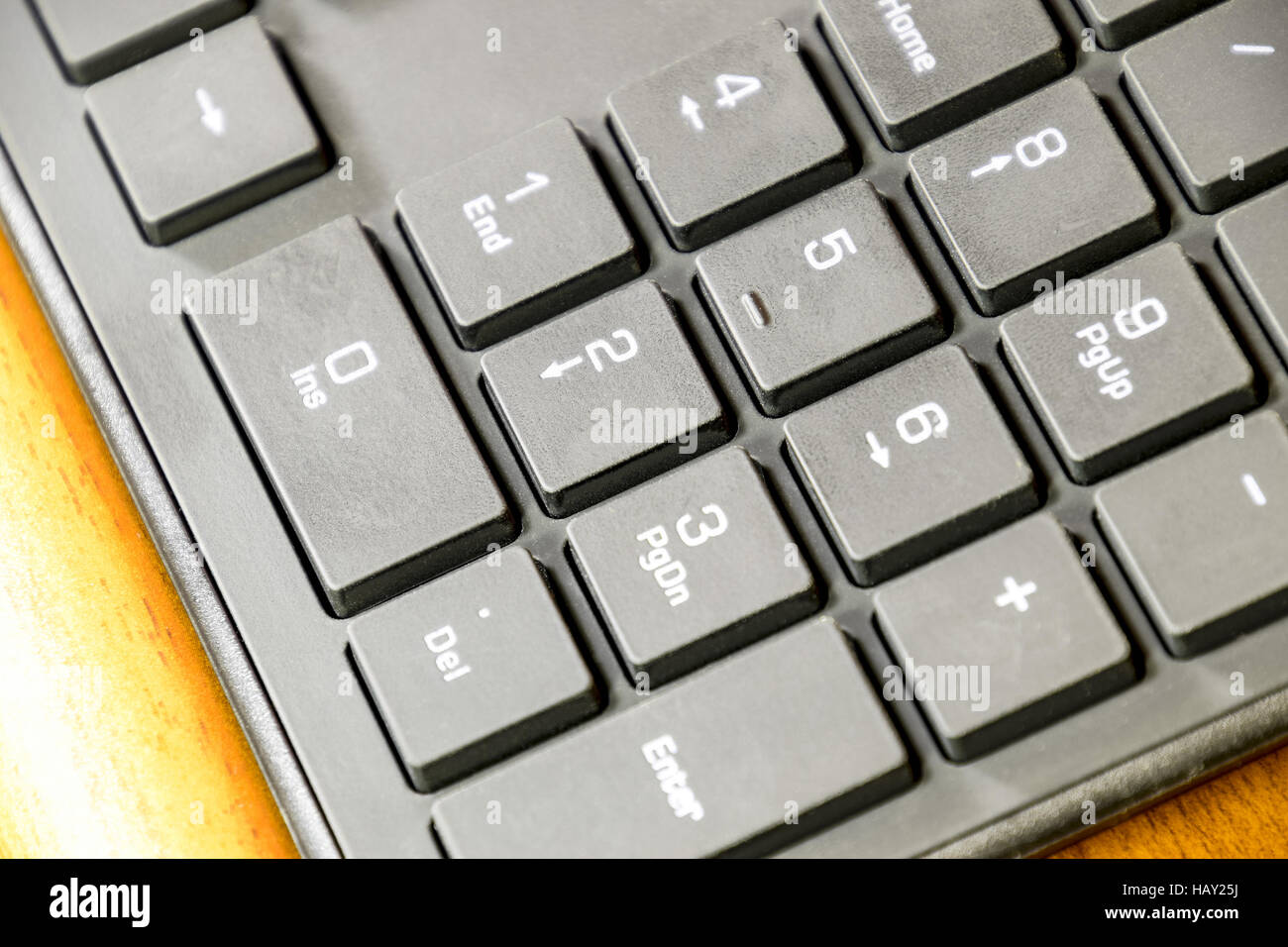 Black slim keyboard computer. A peripheral input device Stock Photo - Alamy