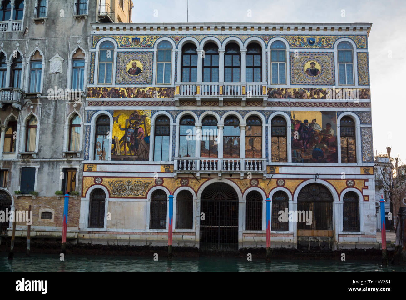 Venice, Italy, Renaissance architecture of Palazzo Barbarigo on Grand ...