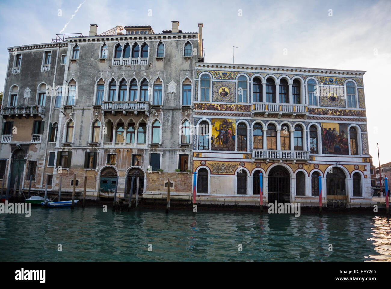 Venice, Italy, Renaissance architecture of Palazzo Barbarigo on Grand ...