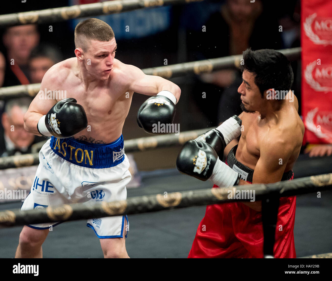 Iain Butcher (left) before beating Joseafat Reyes in the International ...