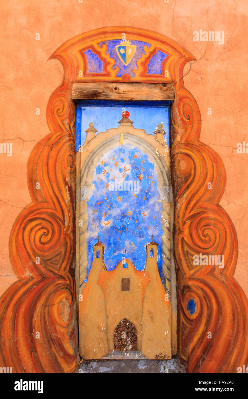 A wall mural in downtown Santa Fe New Mexico USA Stock Photo - Alamy