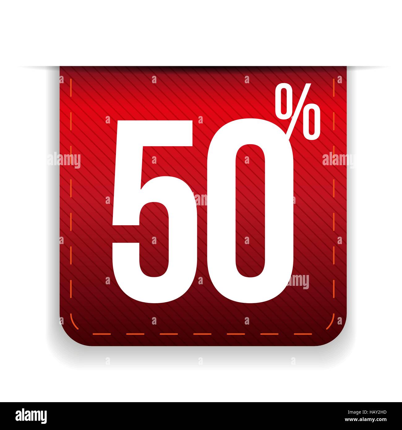 Fifty percent off ribbon red Stock Vector Image & Art - Alamy