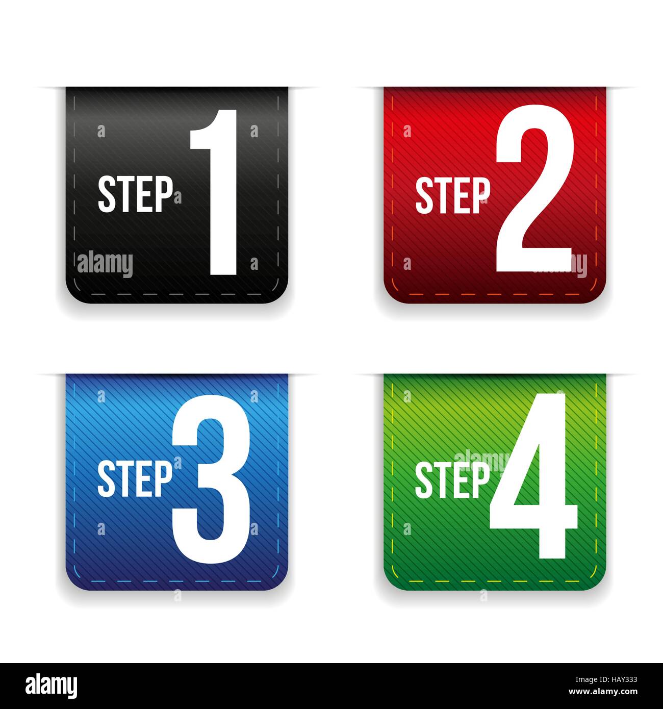 One two three four progress bar stickers Stock Vector Image & Art - Alamy
