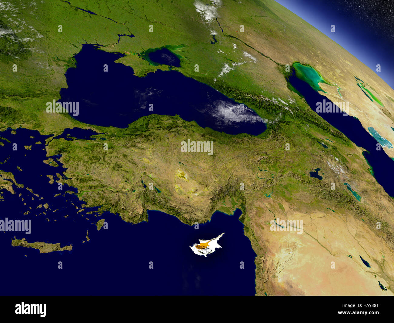 Map satellite geography cyprus hi-res stock photography and images - Alamy
