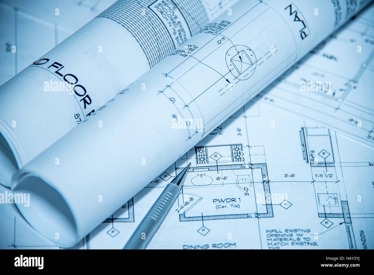 Architectural drawings house plan hi-res stock photography and images ...