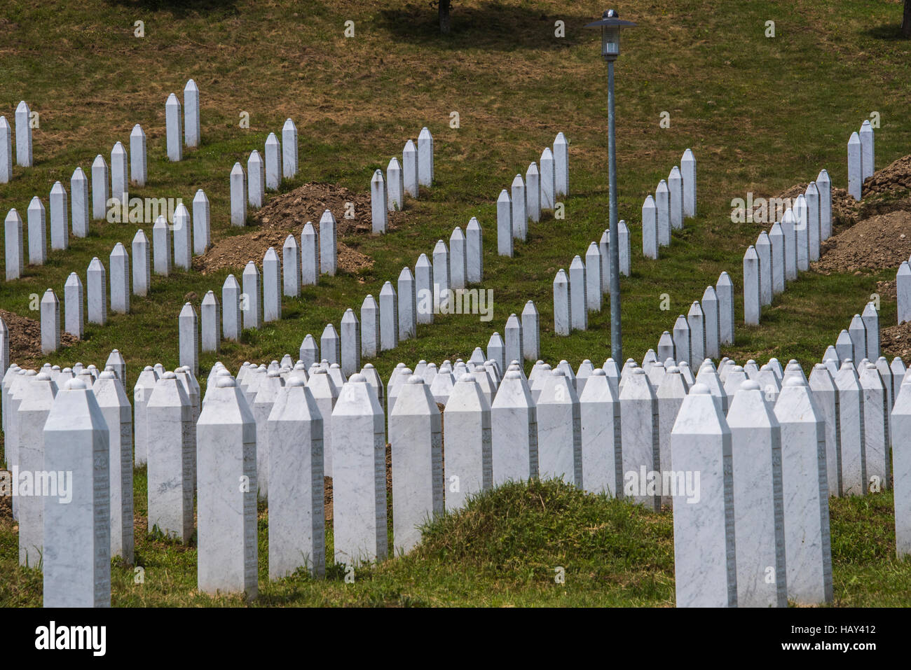 Srebrenica, Potocari Genocide Cemetery, Bosnia and Herzegovina Stock ...