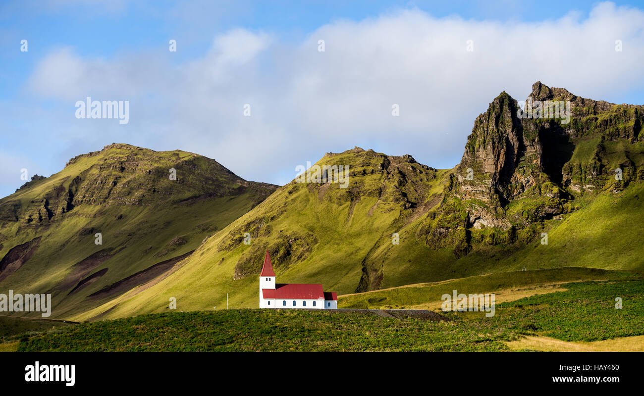Iceland church on hill hi-res stock photography and images - Alamy