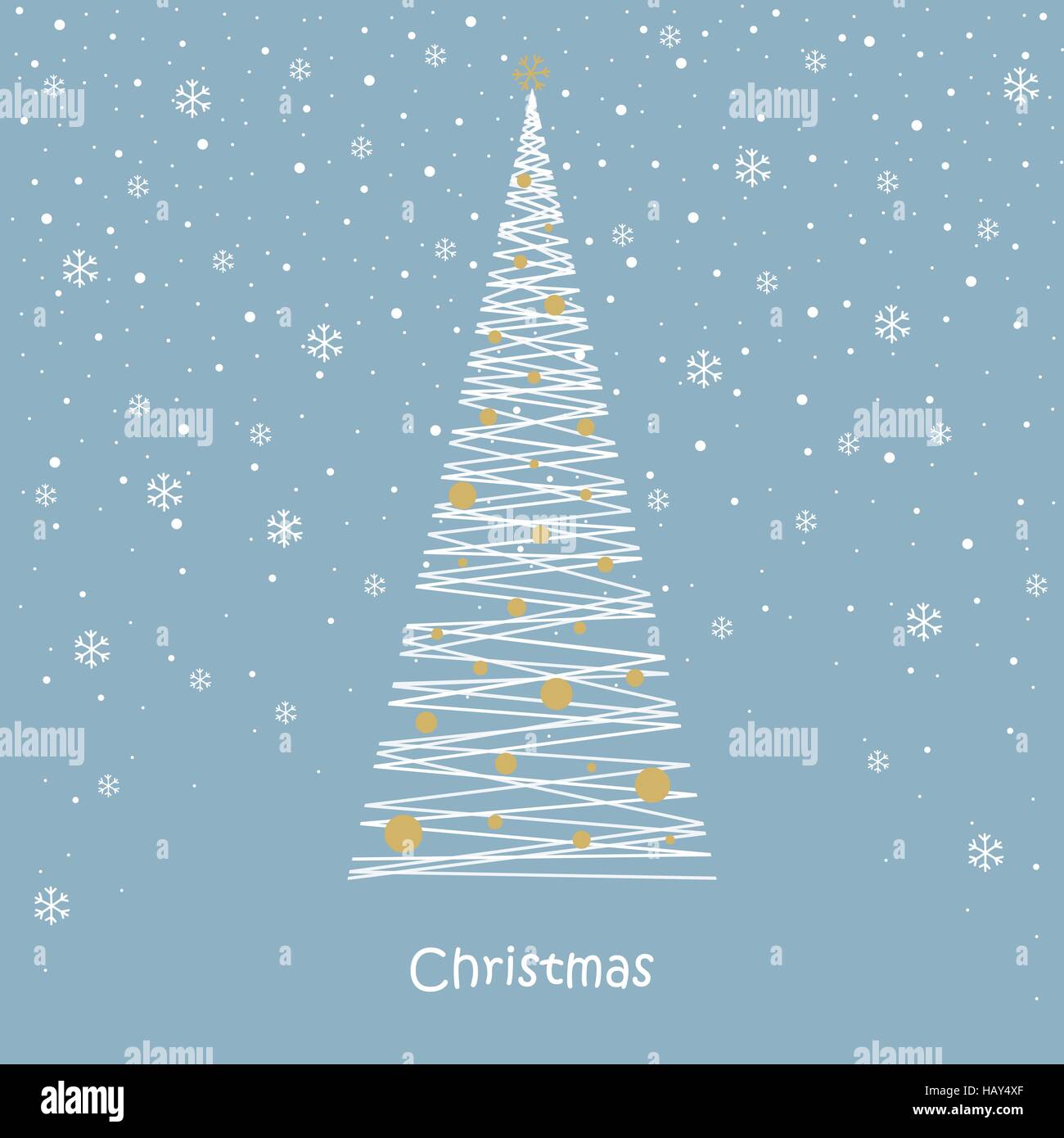 Christmas tree balls line Stock Vector Images - Alamy