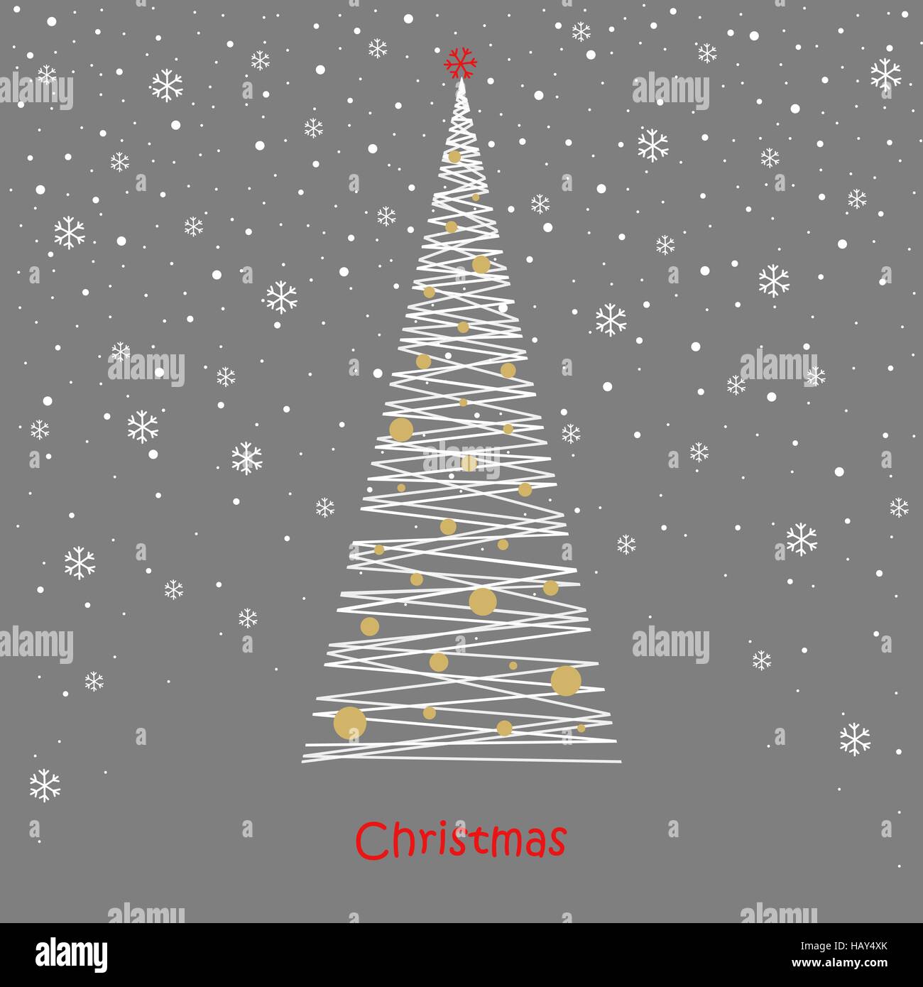 Christmas tree balls line Stock Vector Images - Alamy