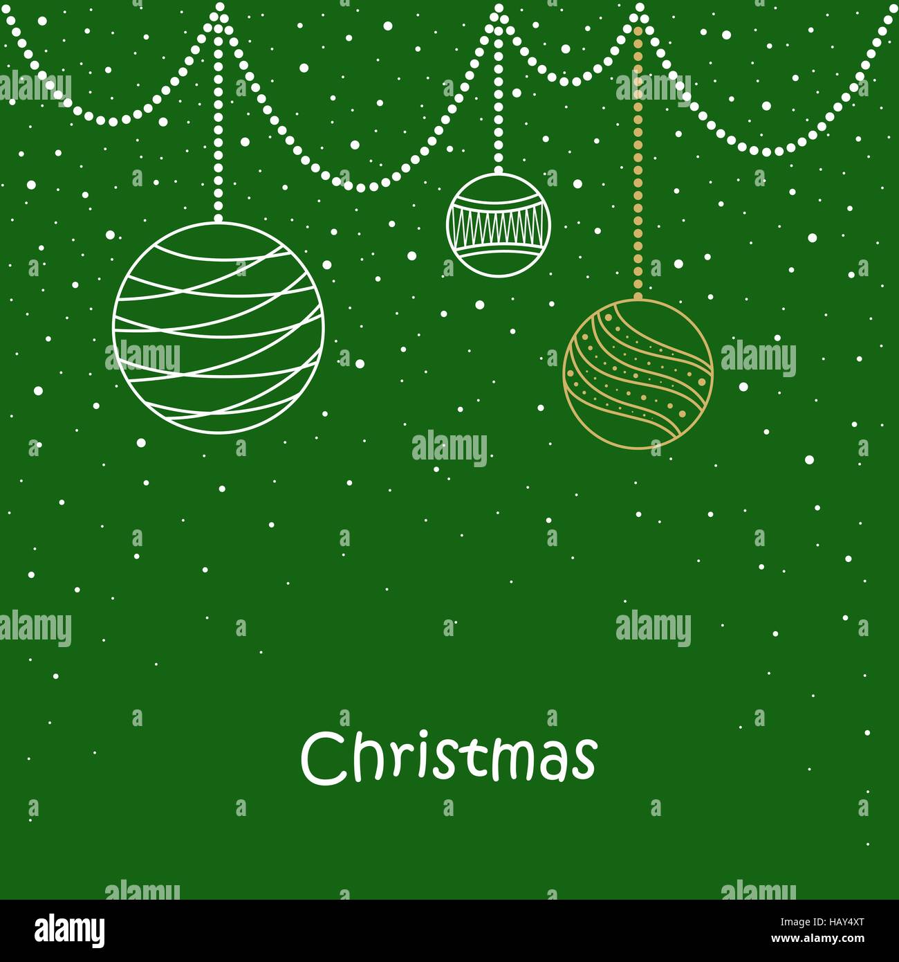 Christmas tree balls line Stock Vector Images - Alamy