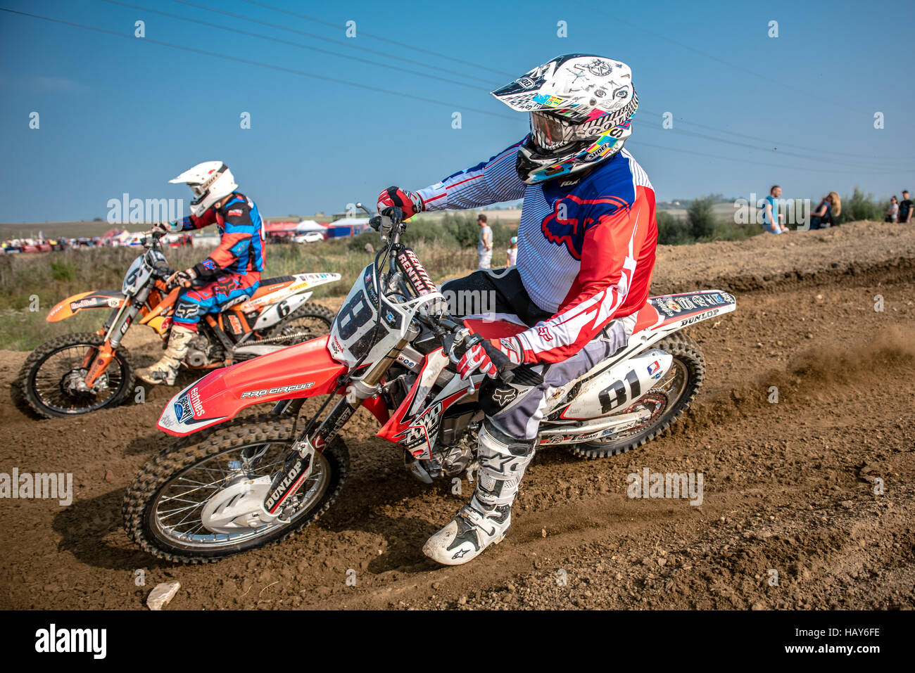 motocross rider in the race Stock Photo - Alamy