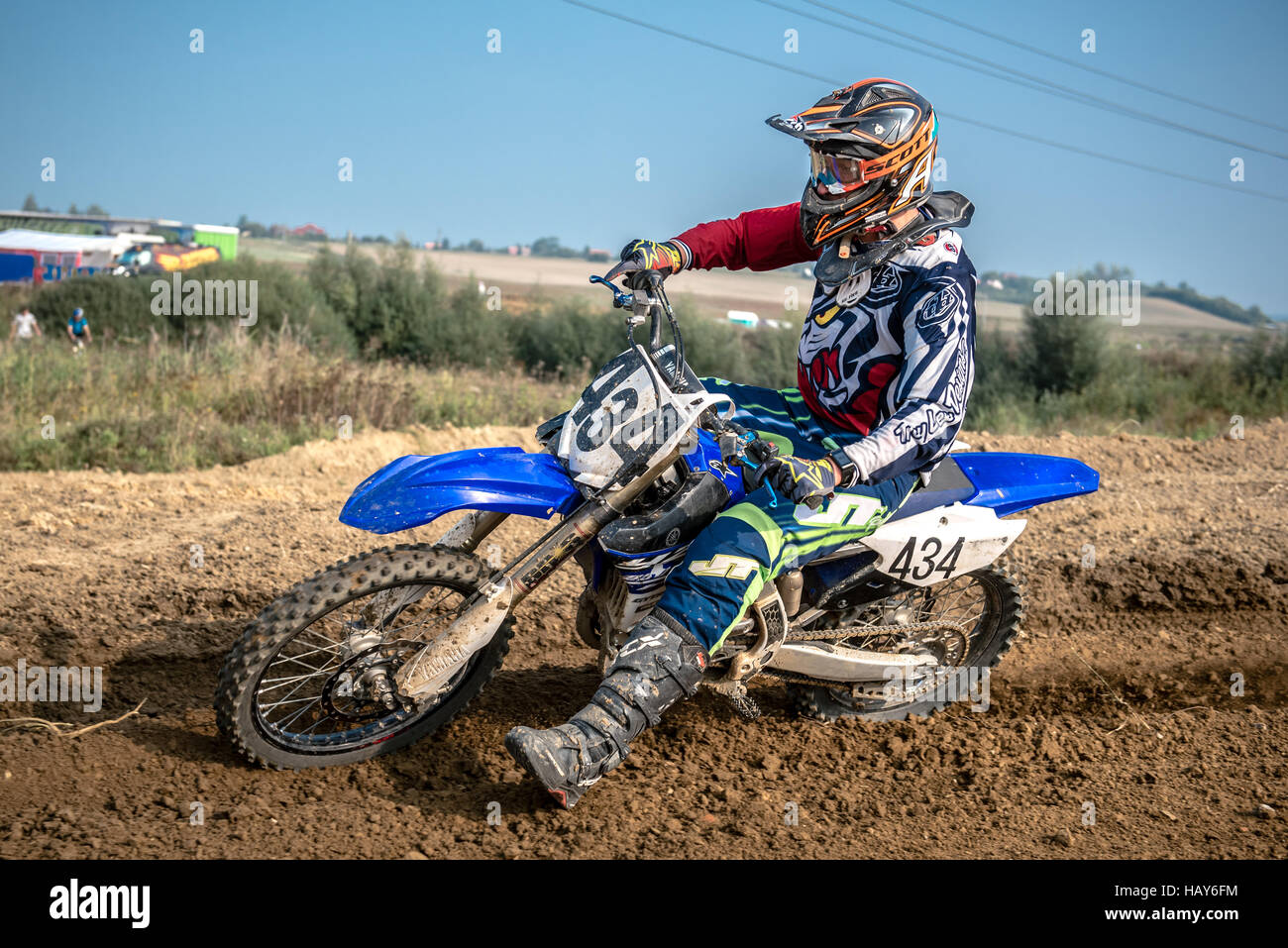 motocross rider in the race Stock Photo - Alamy