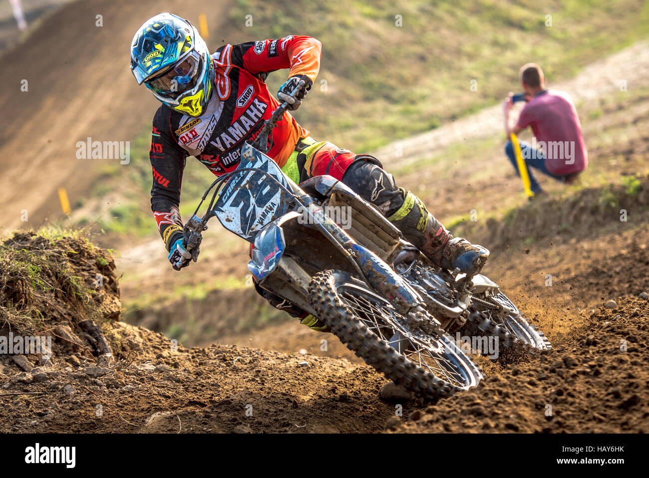 motocross rider in the race Stock Photo - Alamy