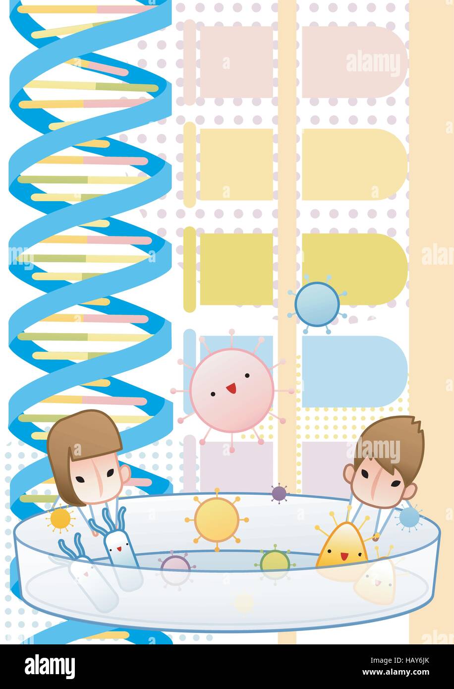 Genetic testing illustration Stock Vector Images - Alamy